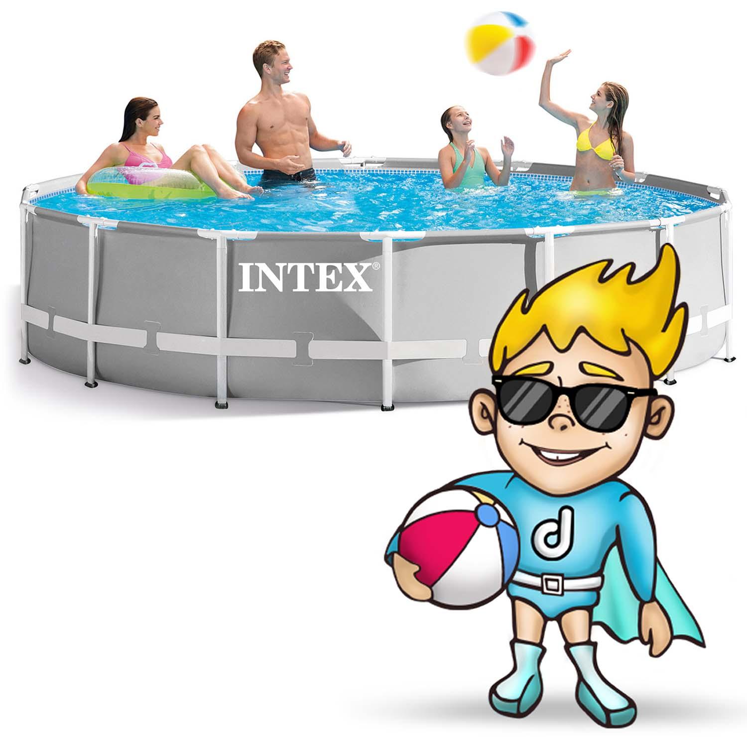 Intex Frame baseinas 457x122cm + pompa (26726GN), modelis - ‎26726GN ...