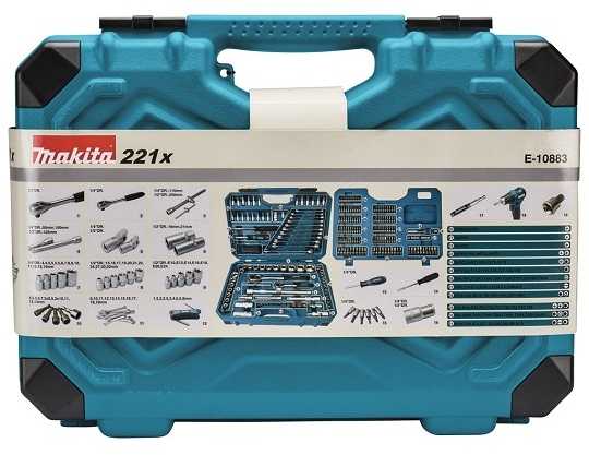 Makita rankinių įrankių rinkinys E-10883 221VNT., modelis - E-10883 ...