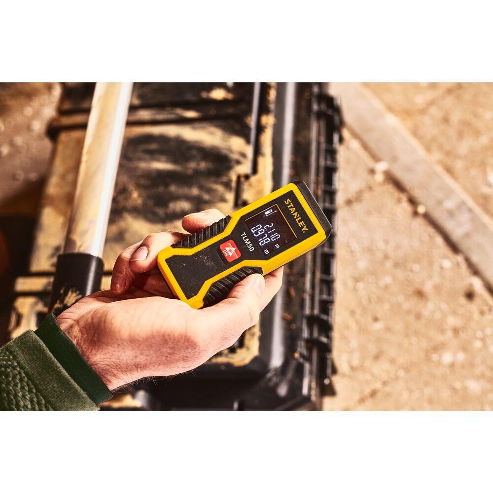 Stanley TLM50 lazerinis distance meter Juodas, Raudona, Geltona 15 m ...