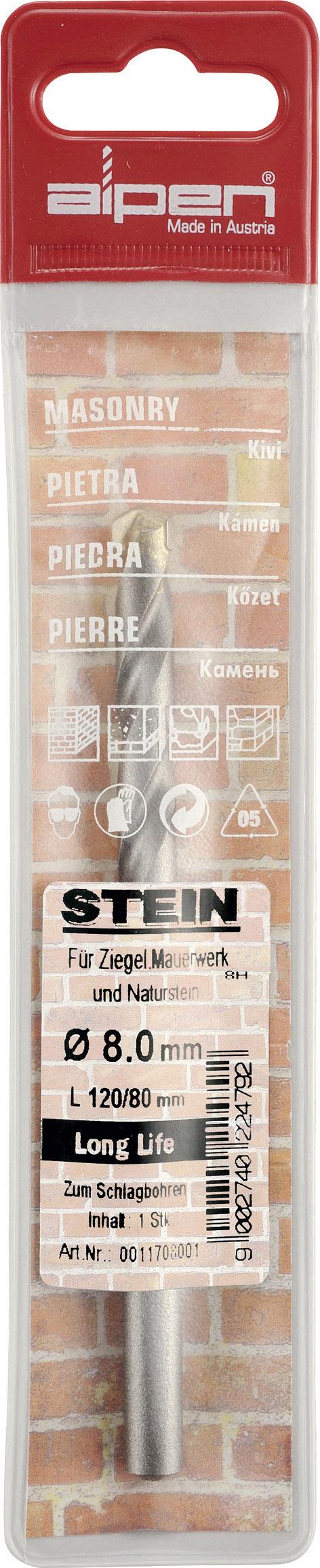 betono grąžtas su cilindrine rankena "Long Life", 2 briaunos, 18-160 ...