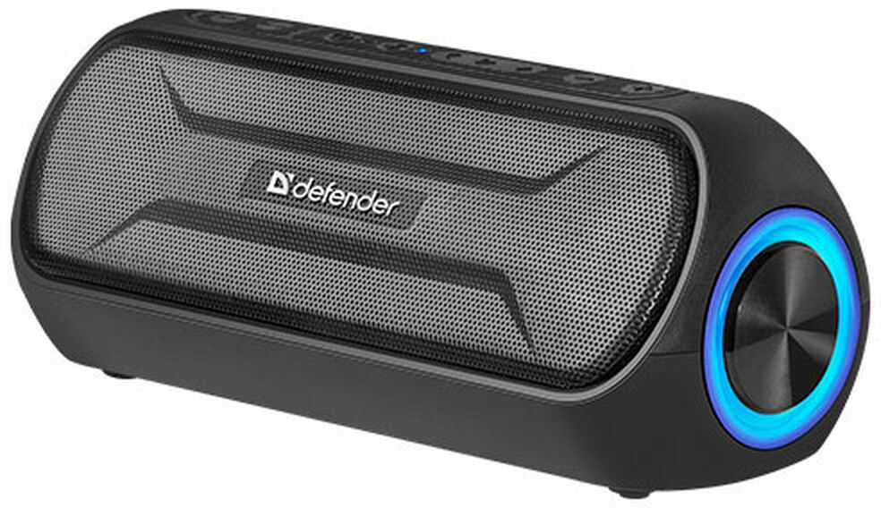 Defender Bluetooth garsiakalbis S1000 20W BT / FM / AUX LIGHTS juodas, modelis - 65688, žema ...