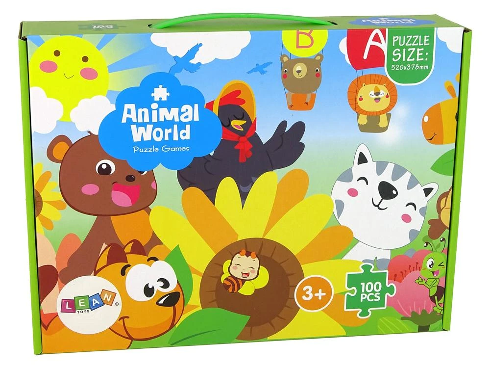 Dėlionė Lean Cars Puzzles For Kids Animal Puzzle 100 pieces., žema ...
