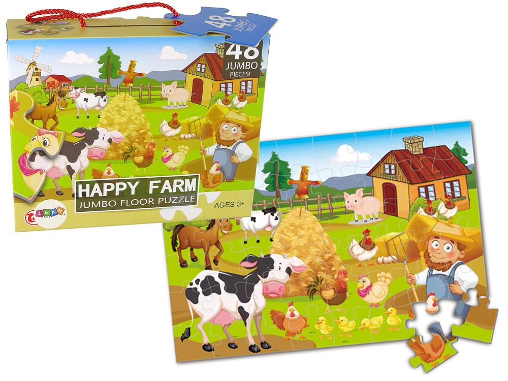 Dėlionė Lean Cars Puzzles For Kids Farm Animal Puzzle 48 Elem, žema ...
