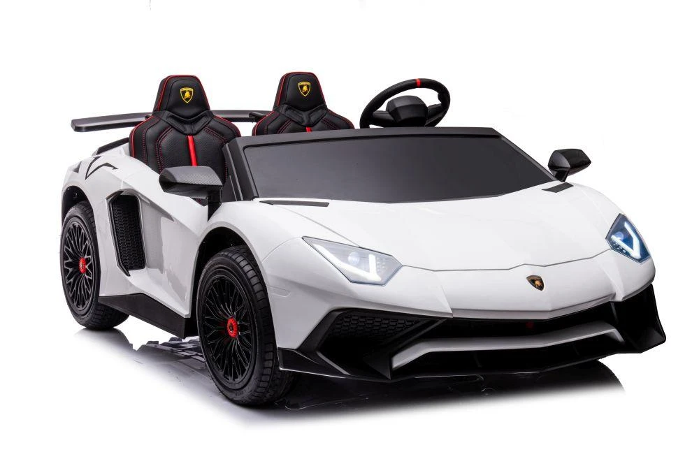 Lean Cars Dvivietis vaikiškas elektromobilis Lamborghini XXL, baltas ...