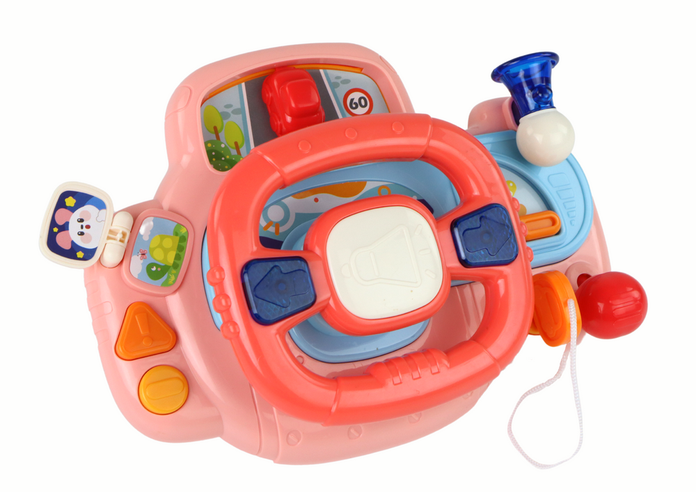 Lean Cars Interactive Rožinė Steering Wheel Driving Simulator ...