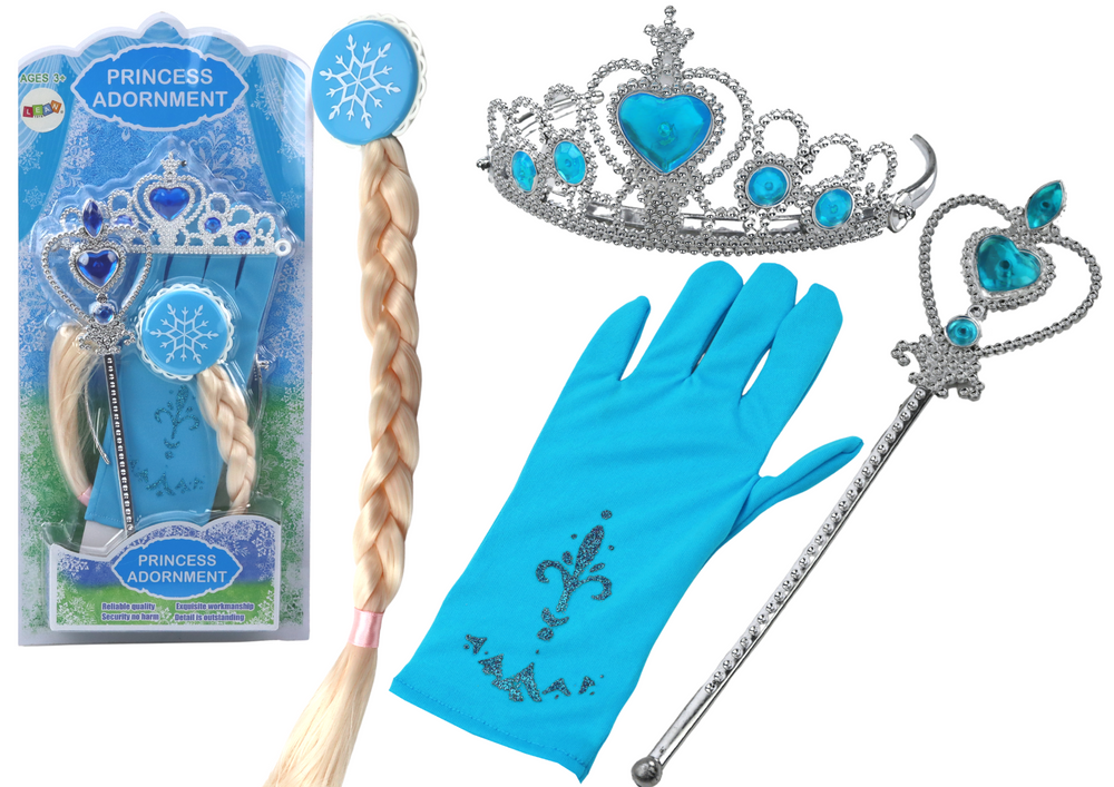 Lean Toys Vaikiškas Princesės Aksesuarų Rinkinys su Karūna ir Lazdele ...
