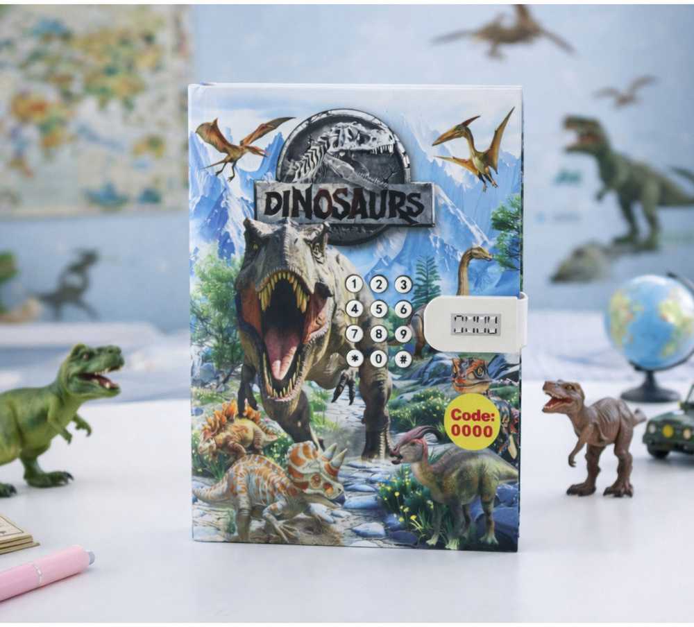 Lean Toys Diary Notebook Code Dinosaurs Melodies Colored Pages, modelis ...