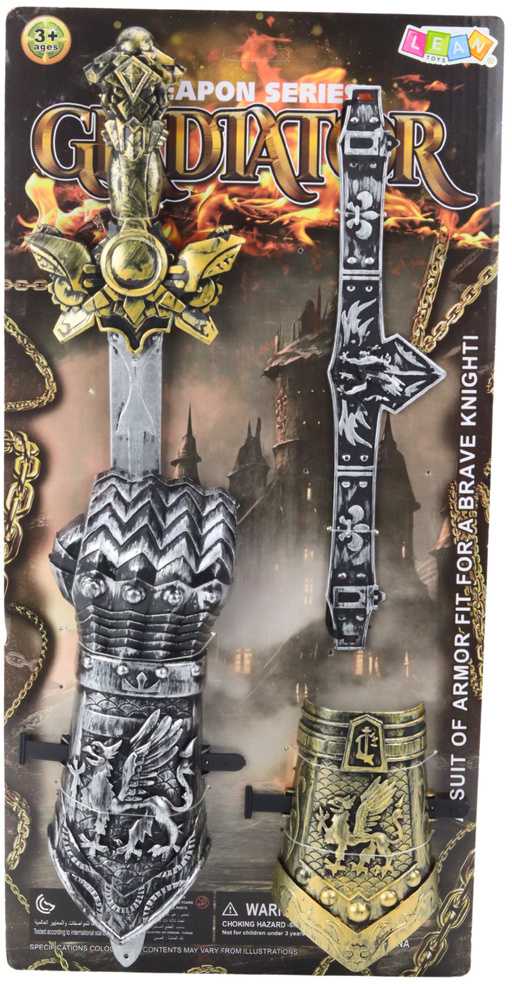 Lean Toys Knight Set Gladiator Sword Protectors Dekoruotas diržas ...