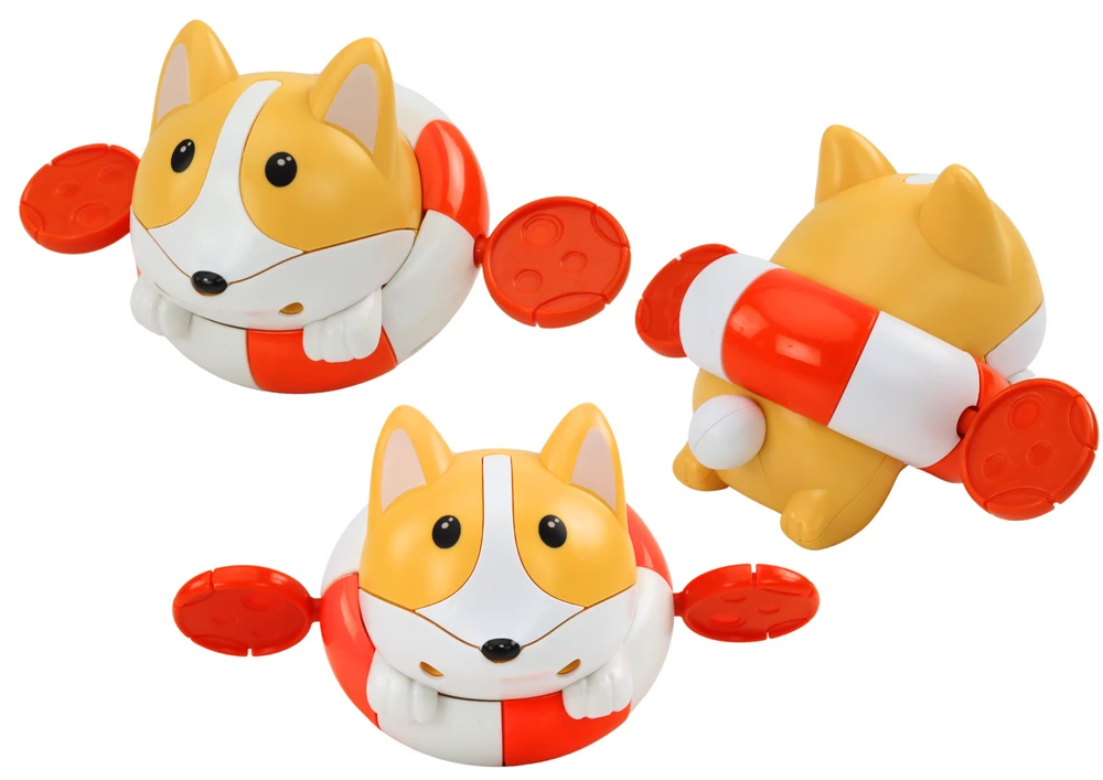 Lean Toys Mechaninis vonios žaislas, susukamas lapė ratuke, žema kaina ...
