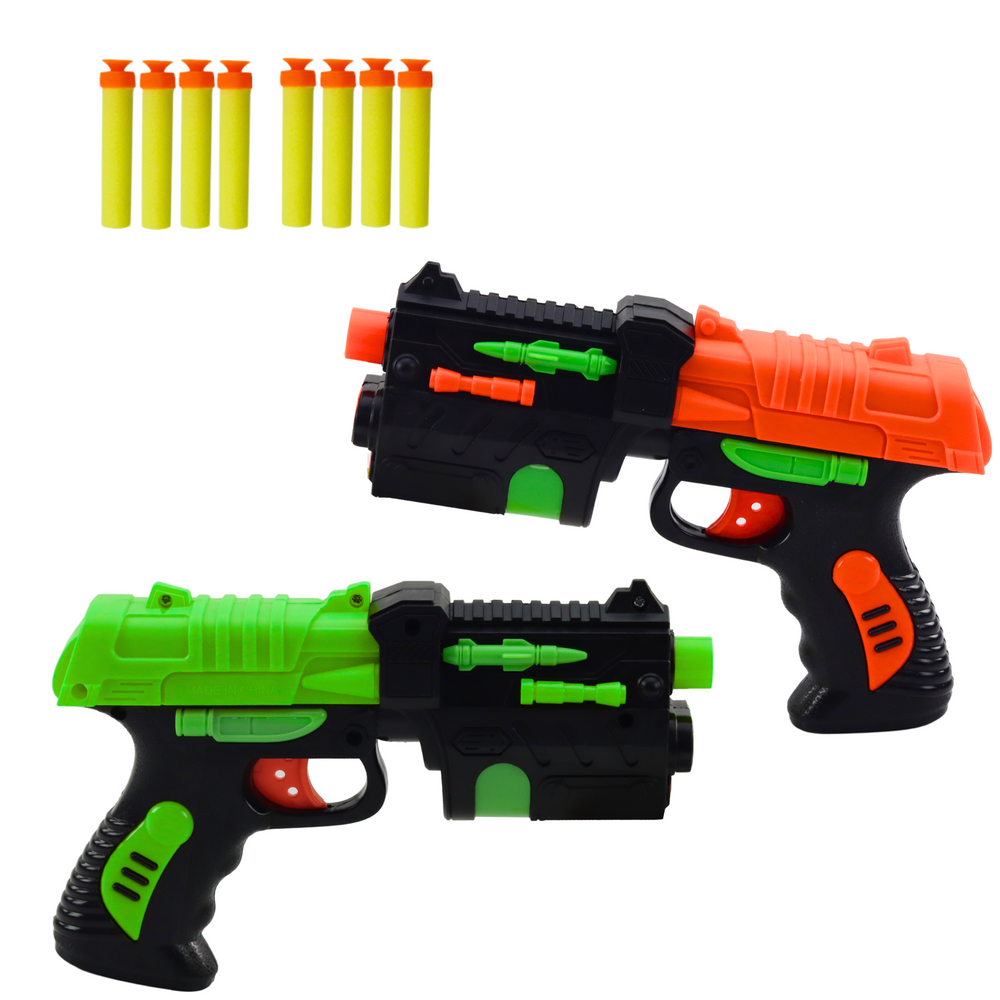 Lean Toys Putų strėlyčių pistoletų rinkinys su siurbtukais, modelis ...