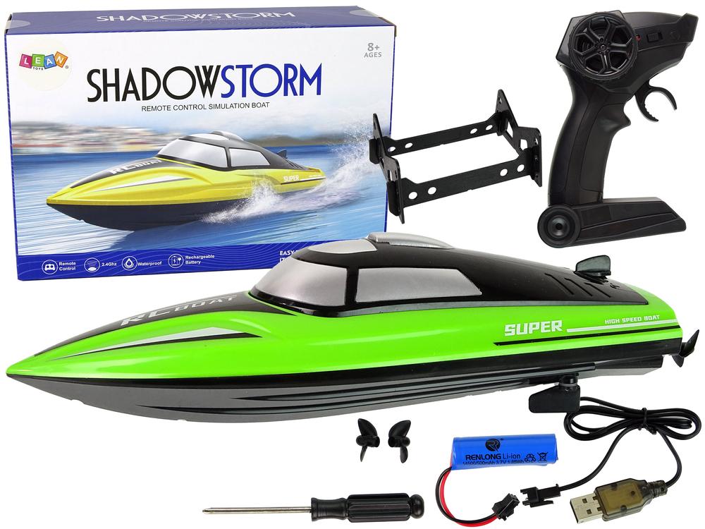 Lean Toys Žalias R / C Motorinis Laivelis 26 cm, modelis - 15359, žema ...