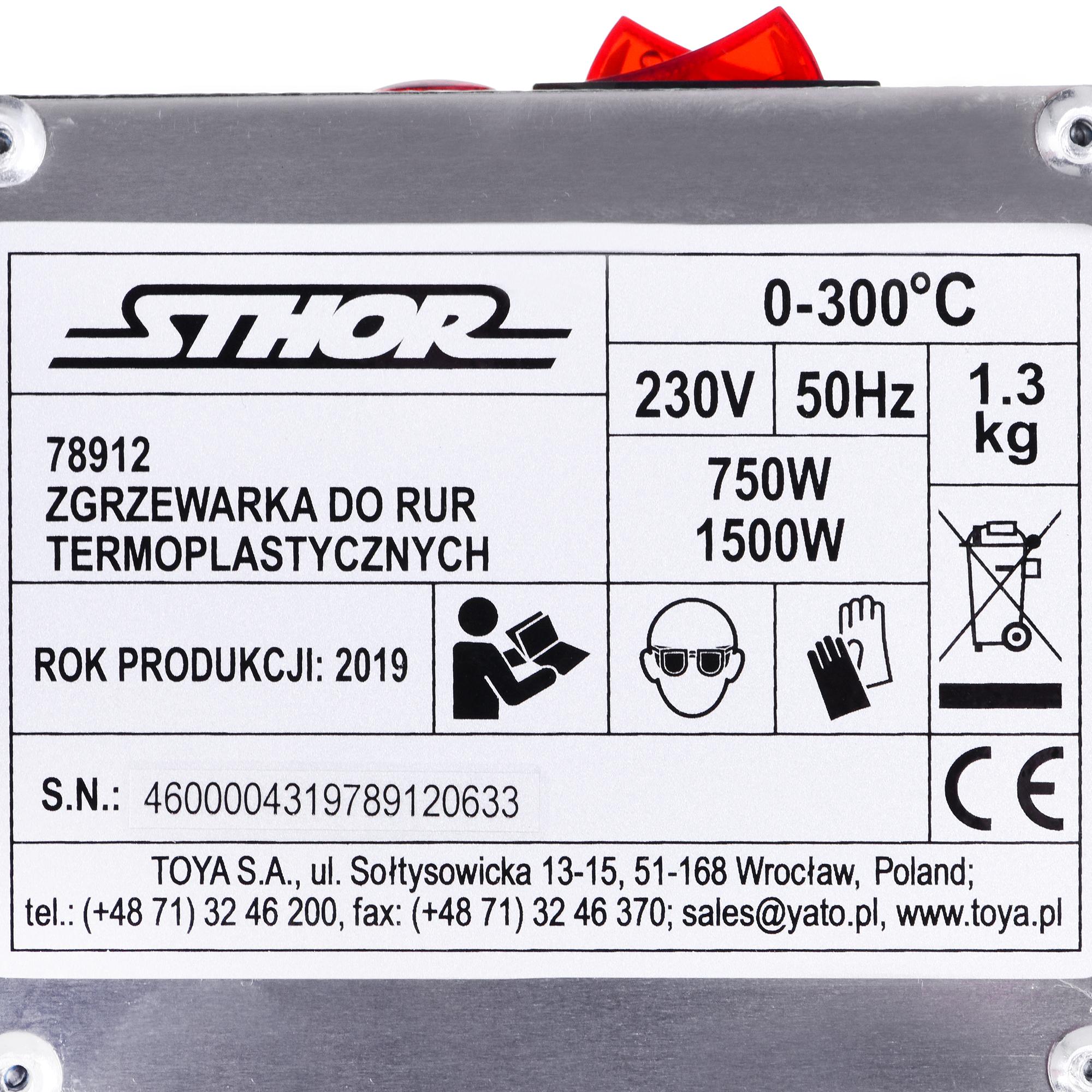 Toya STHOR ZGRZEWARKA DO RUR 1500W 78912, modelis - 78912, žema kaina ...