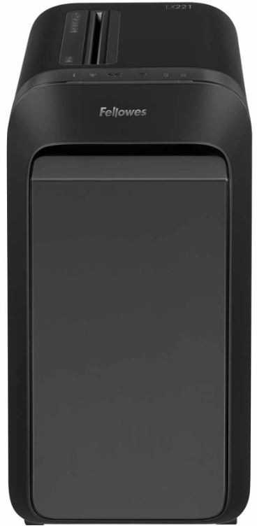 Fellowes Niszczarka lx221 juoda p-5 ścinki 2x12mm, modelis - 5050401, žema kaina | Varle.lt