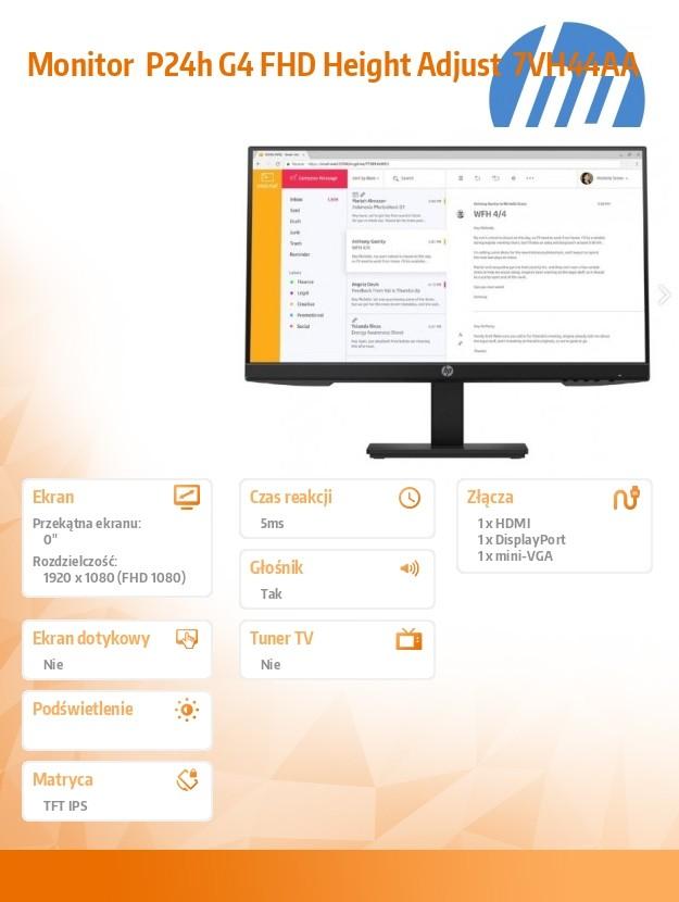 Hewlett Packard (HP) HP P24h G4 FHD monitorius – 23,8" 1920x1080 FHD ...