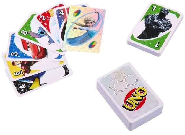 Mattel UNO kortos, skirtos „Disney“ 100-mečio jubiliejui, modelis ...