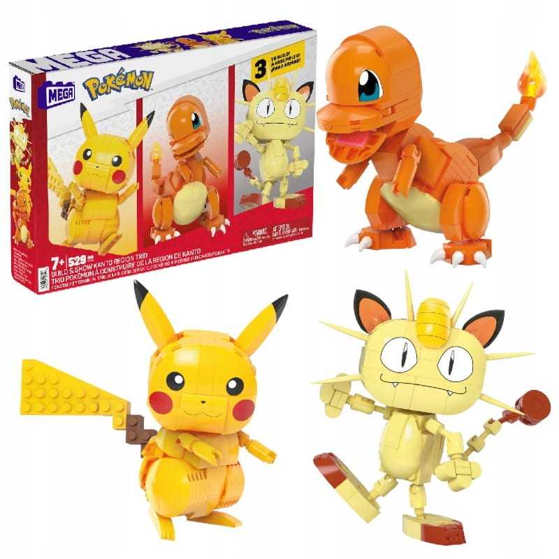 Mega Bloks Klocki pokemon trio su kanto, modelis - HPF94, žema kaina ...