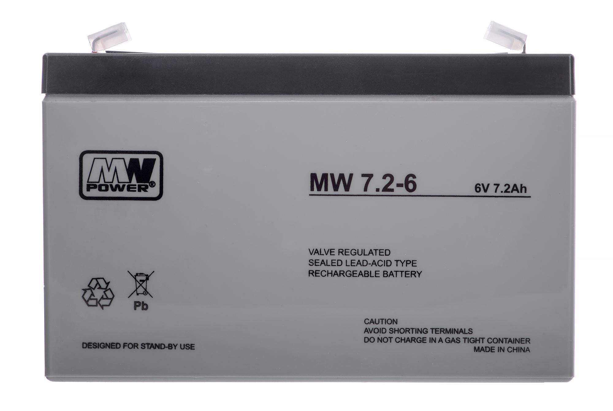 Mpl Power Elektro Mw Power PB 6V 7.2Ah nepalaikomas (svoris – 1,3kg ...