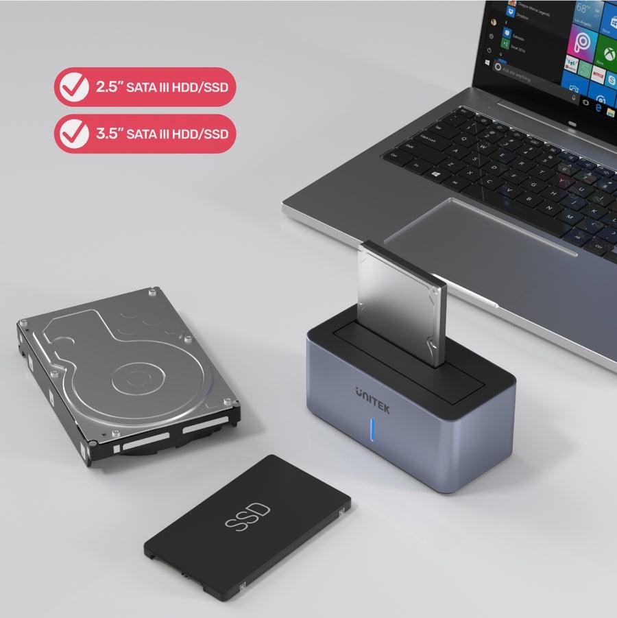 UNITEK S1304 DOCK STATION SSD / HDD 2,5 / 3,5 colio USB-C 3.1, modelis ...