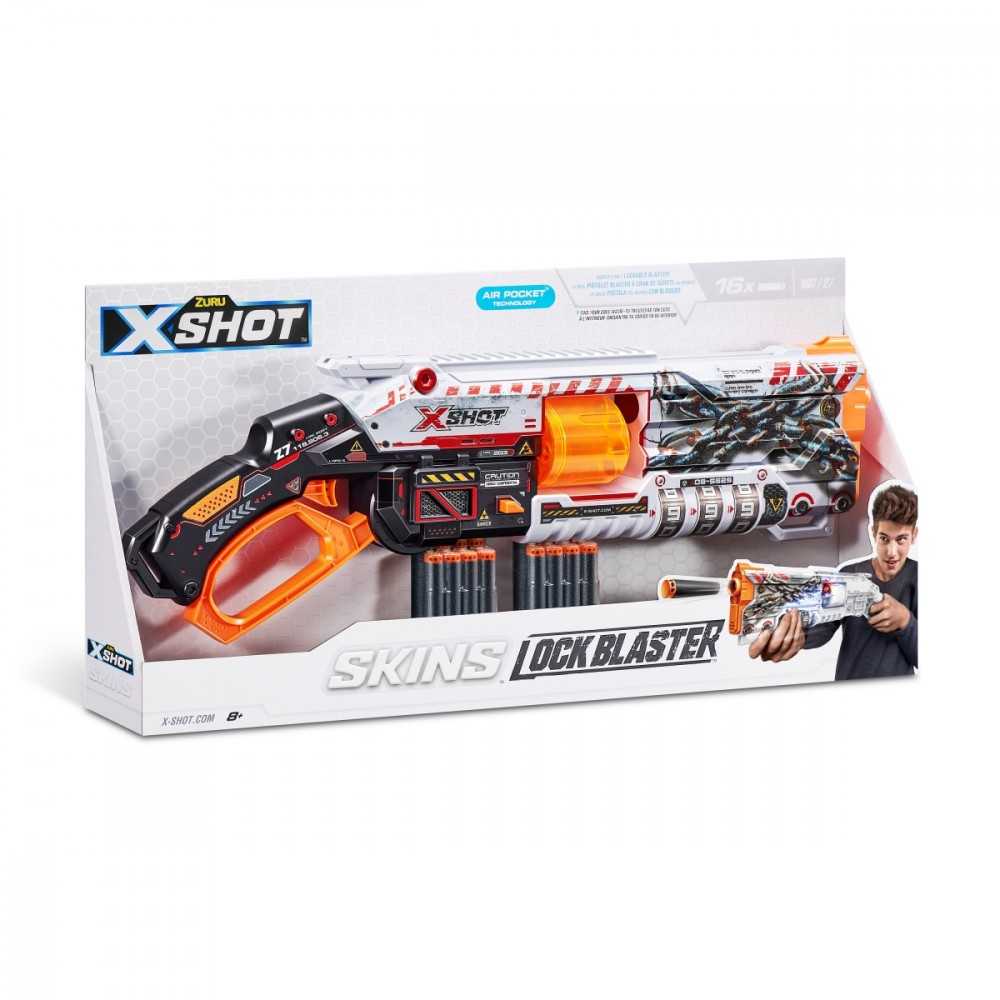Minkštų strėlyčių šautuvas Zuru Skins X-Shot Lock Blaster, modelis ...