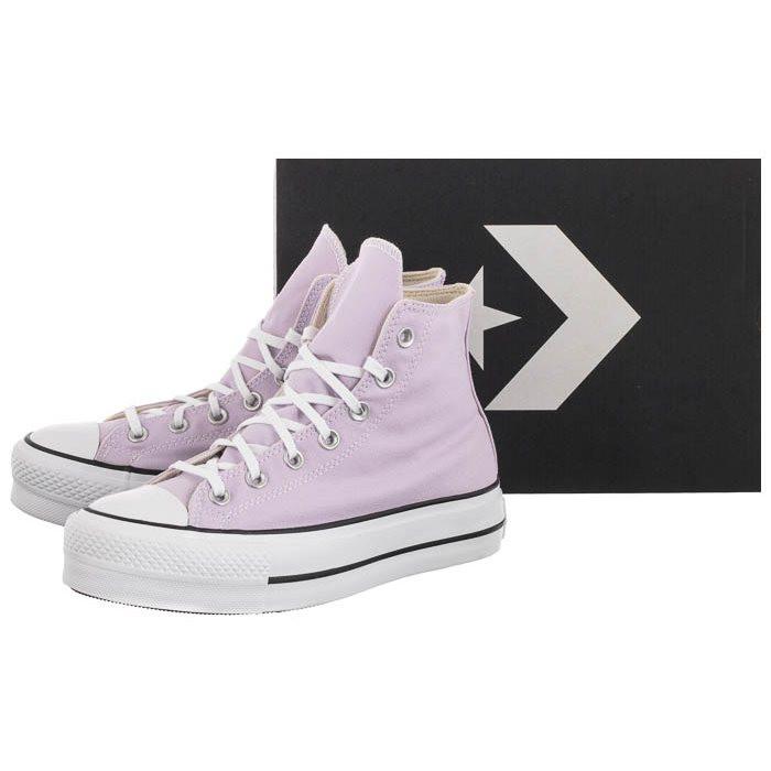 Converse CT All Star Lift Hi Pale Amethyst / Baltas / Juodas A01178C ...