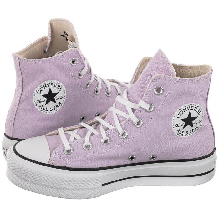 Converse CT All Star Lift Hi Pale Amethyst / Baltas / Juodas A01178C ...