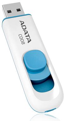 Ištraukiamas atmintukas Adata C008 64GB Baltas / Mėlynas, modelis ...