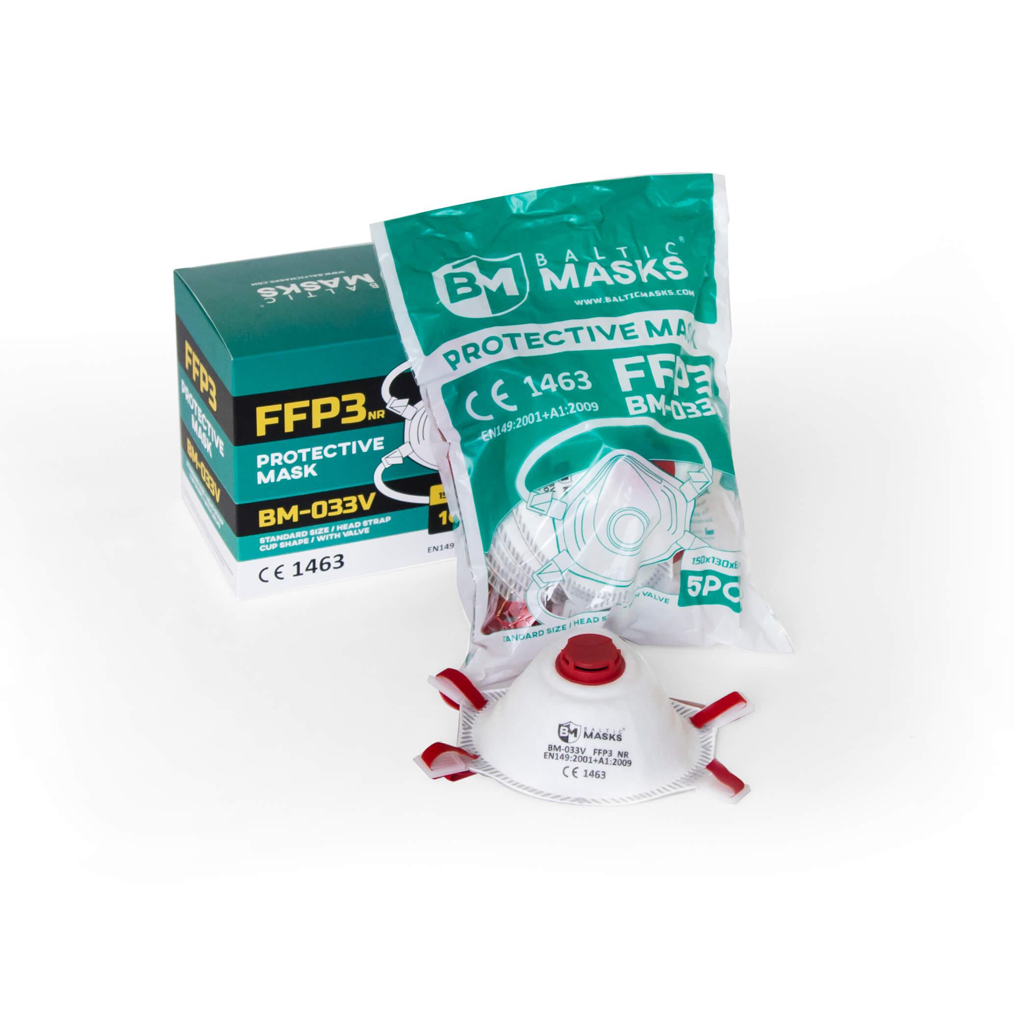 Baltic Masks Respiratorius FFP3 (10vnt.) BM-033V, žema kaina | Varle.lt