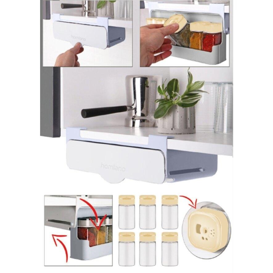 Po lentyna, 6 dalių prieskonių stiklainių rinkinys HOMIANO, žema kaina ...