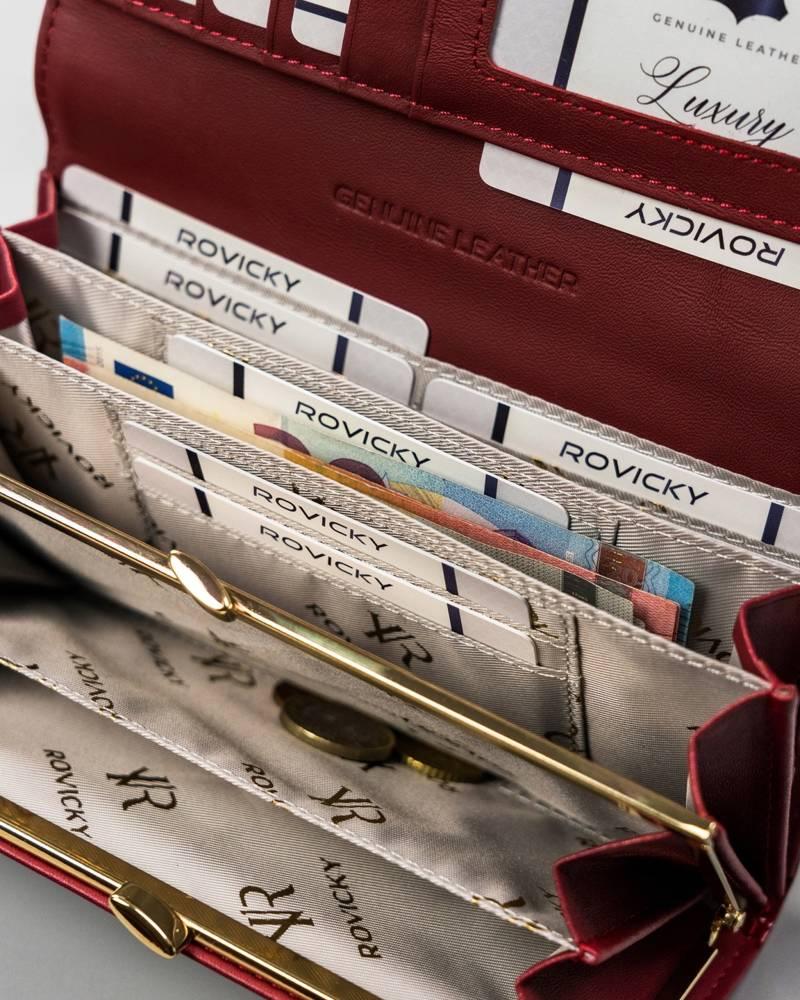 Rovicky Moteriška odinė piniginė RH-24A-1-SH, modelis - 20528, žema ...