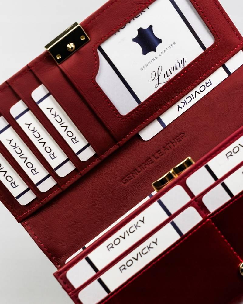 Rovicky Moteriška odinė piniginė RH-24A-1-SH, modelis - 20528, žema ...