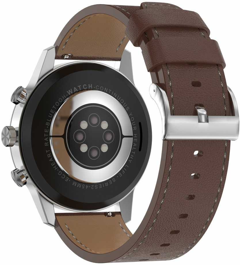 Išmanusis laikrodis DT NO.1 DT70+, Juodos spalvos korpusas su rudos spalvos dirželiu, žema kaina ...