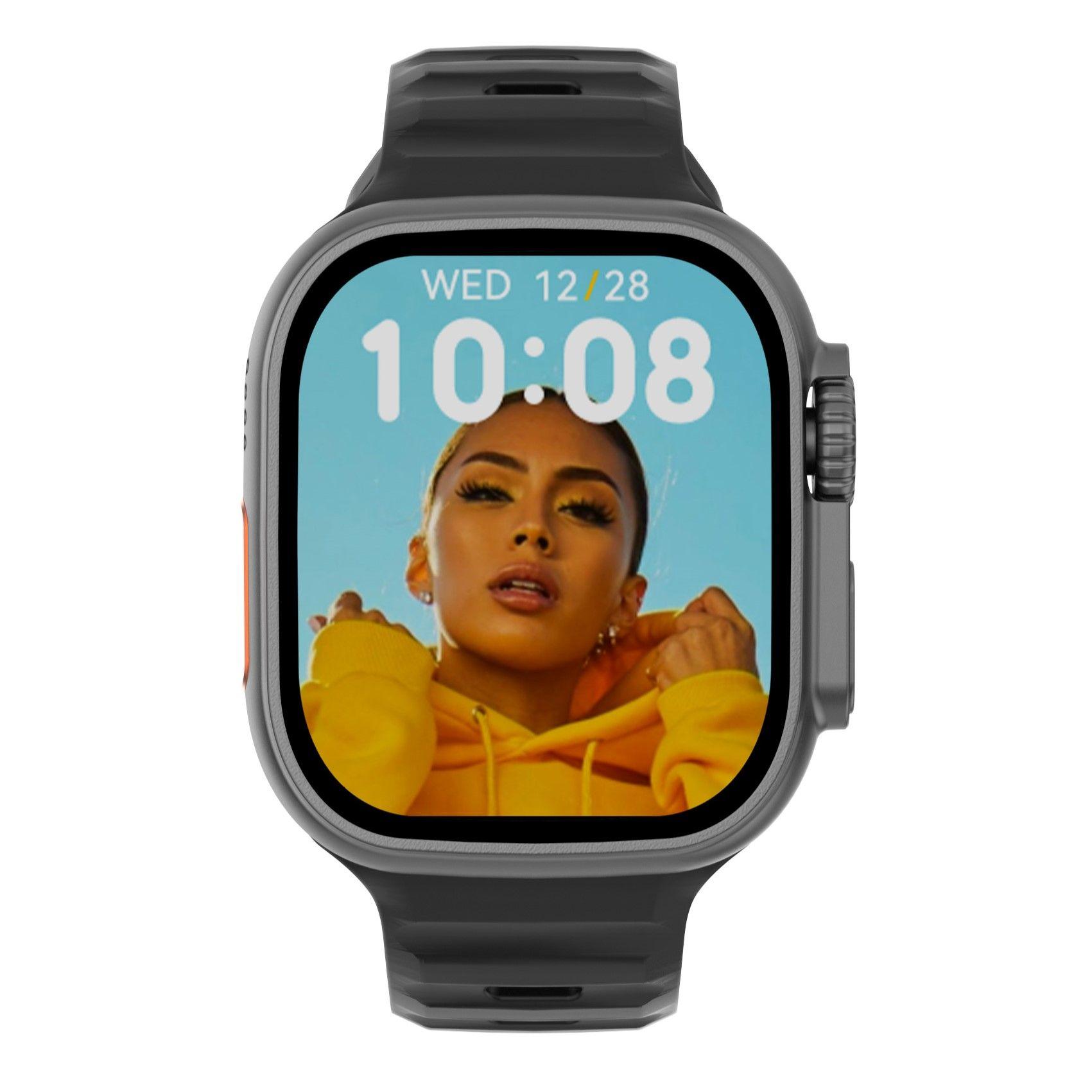 Išmanusis laikrodis DT NO.1 DT8 Ultra NFC, Sidabro spalvos korpusas su tamsiai mėlynos spalvos ...