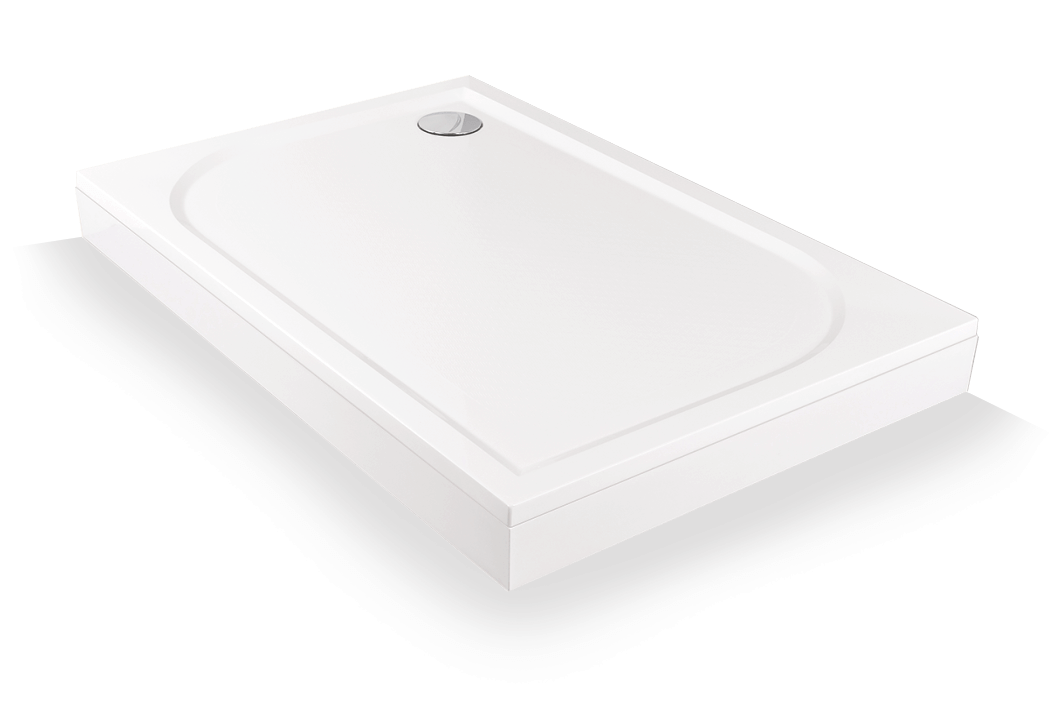 Brasta Glass Dušo padėklas LINAS 120x80 Baltas, žema kaina | Varle.lt