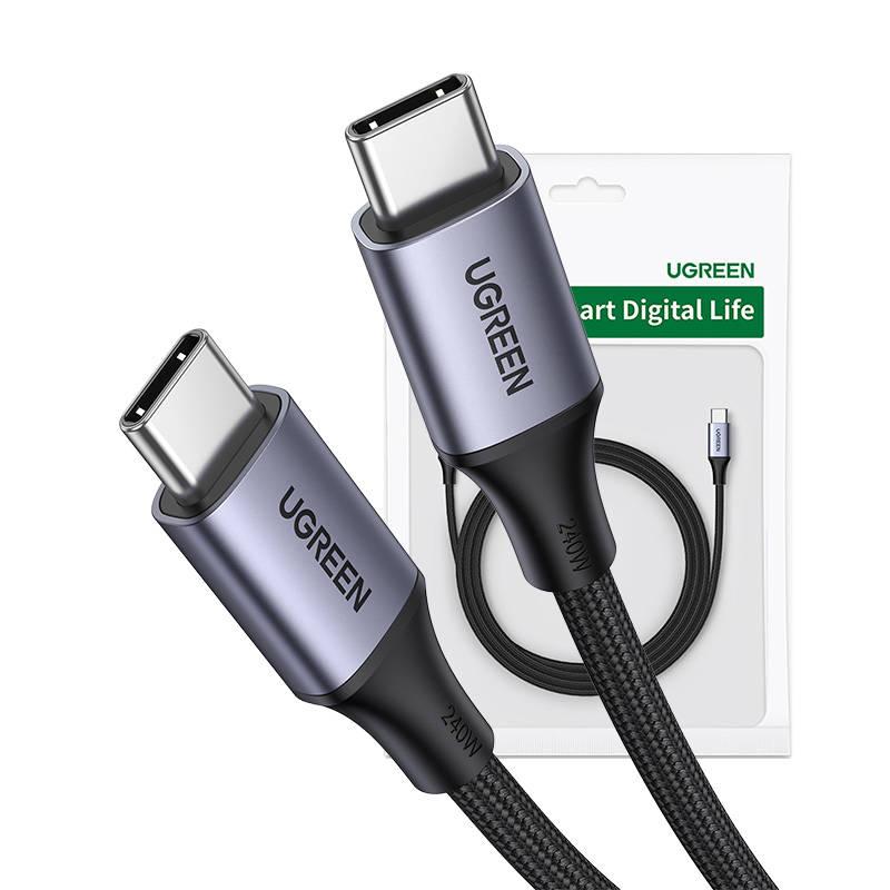 Laidas USB-C į USB-C UGREEN 15311, 1m (pilkas), modelis - 15311, žema ...