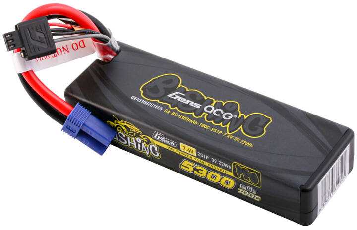 Gens ace G-Tech 5300mAh 7.4V 100C 2S1P Lipo su EC5, modelis - GEA53002S10E5, žema kaina | Varle.lt