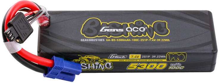 Gens ace G-Tech 5300mAh 7.4V 100C 2S1P Lipo su EC5, modelis - GEA53002S10E5, žema kaina | Varle.lt