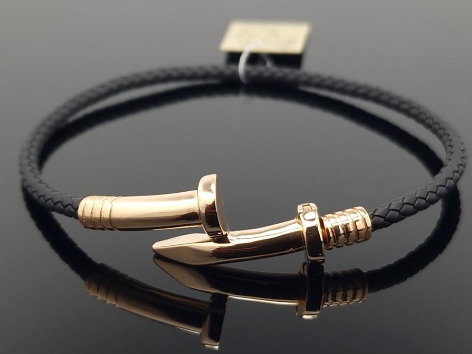 Auksinė apyrankė su oda Vinis Praba: 585, žema kaina | Varle.lt