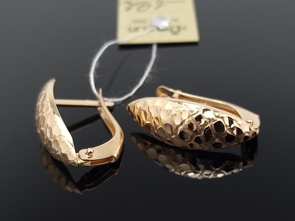 Auksiniai auskarai su ornamentais, žema kaina | Varle.lt