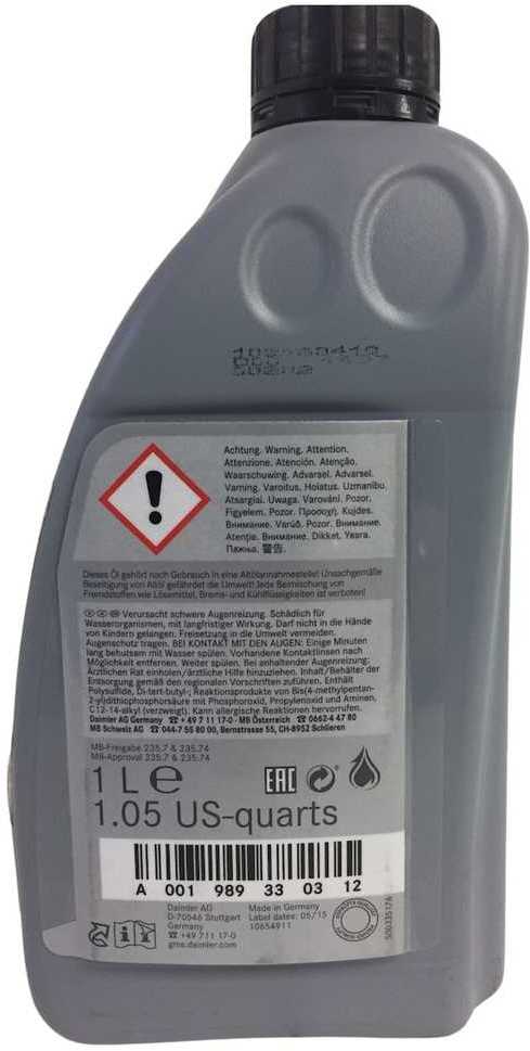 "Mercedes-Benz" ašies diferencialo alyva 75w-85 1 litras A001989330309 ...