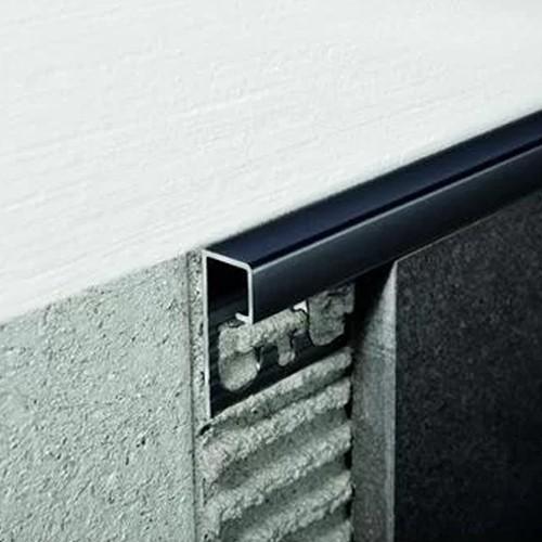 Profilis, aliuminis anoduotas, juodas, h 8 mm, L 2,7 m, 1 vnt, žema ...