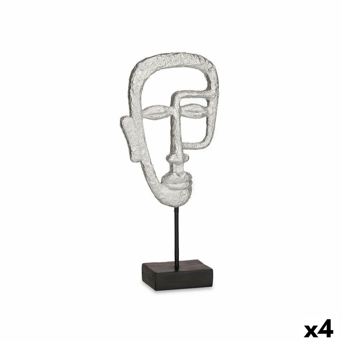 Gift Decor Dekoratyvinė figūrėlė Veidas Sidabras 19,5 x 38 x 10,5 cm (4 ...