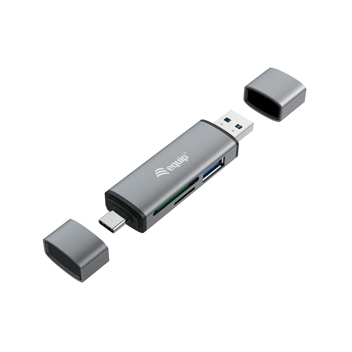 Skaitytuvas Equip Equip kortelių skaitytuvas USB 3.0+USB-C skirtas SD ...