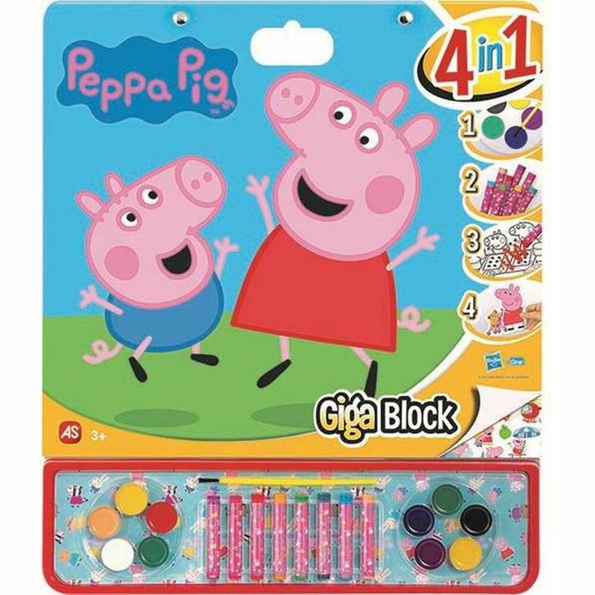 Spalvinimo knyga Peppa Pig Giga Block “Keturi viename” 35 x 41 cm, žema ...