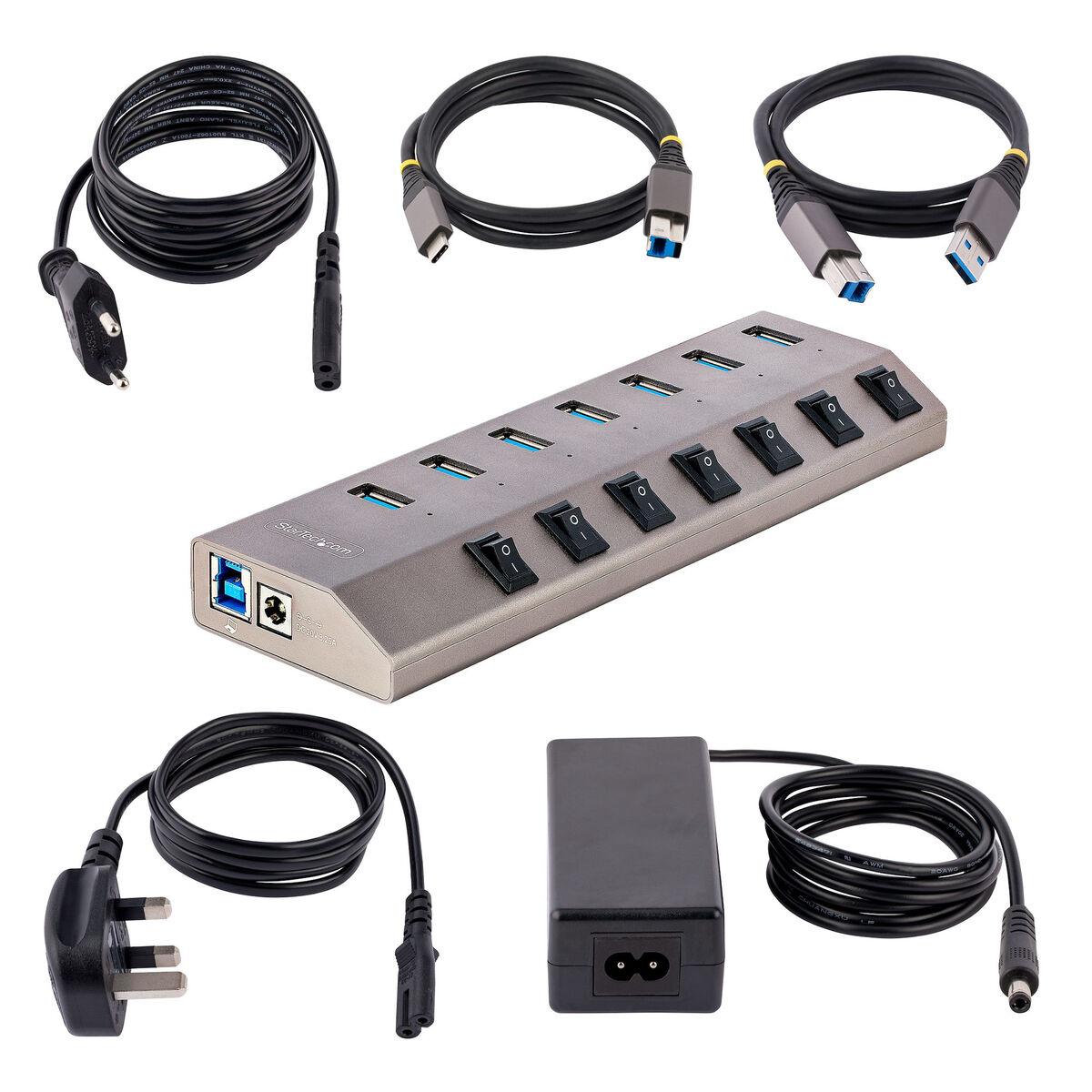 StarTech 7-PT USB HUB W / ON / OFF SWITCHES / WITH INDIVIDUAL ON / OFF ...