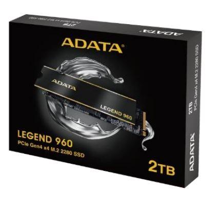SSD - Adata Legend 960 M.2 2 TB PCIe 4.0 3D NAND, modelis - ALEG-960-2TCS, žema kaina | Varle.lt