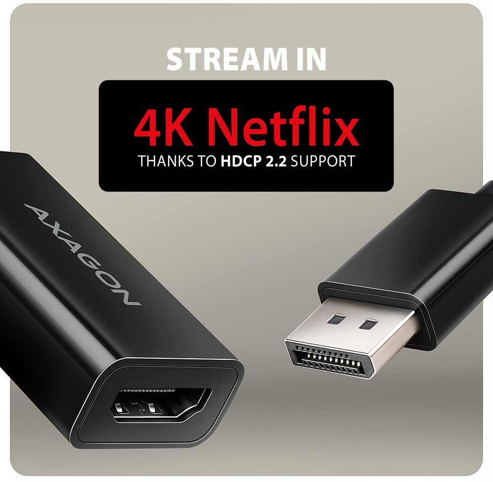 Įvesties / išvesties adapteris DP į HDMI / 0.15M RVD-HI20N AXAGON, modelis - RVD-HI20N, žema ...