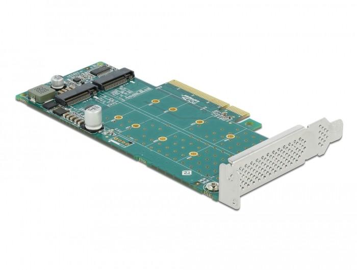 Kontrolierius Delock PCIE 4.0 x8 - 2x M.2 NVM raktas (89045), modelis ...