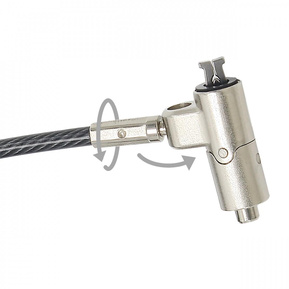 DICOTA Security Cable Nano Lock Ultra Slim Keyed 2,5x6 mm lizdas juodas ...