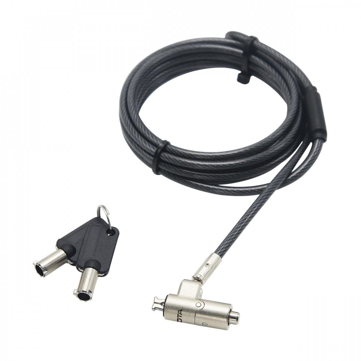 DICOTA Security Cable Nano Lock Ultra Slim Keyed 2,5x6 mm lizdas juodas ...