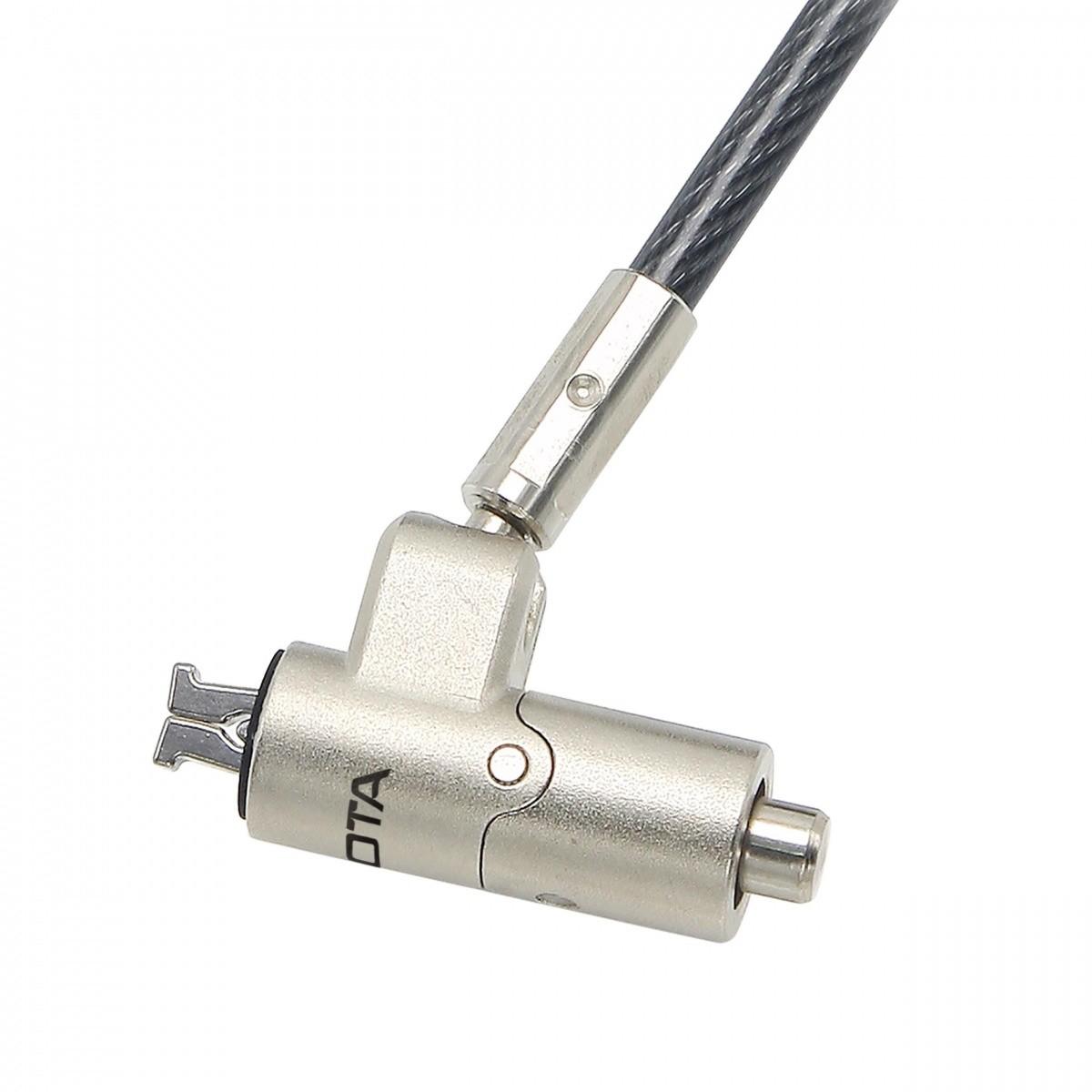 DICOTA Security Cable Nano Lock Ultra Slim Keyed 2,5x6 mm lizdas juodas ...